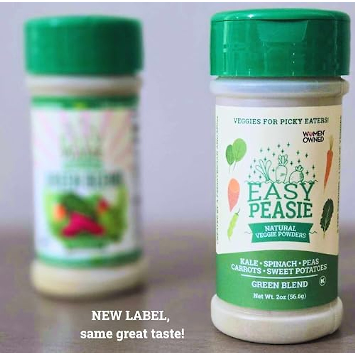 Easy Peasie Organic Veggie Powder Blends for Kids and Picky Eaters | Kids Greens Powder | Green Blend 2oz Jar