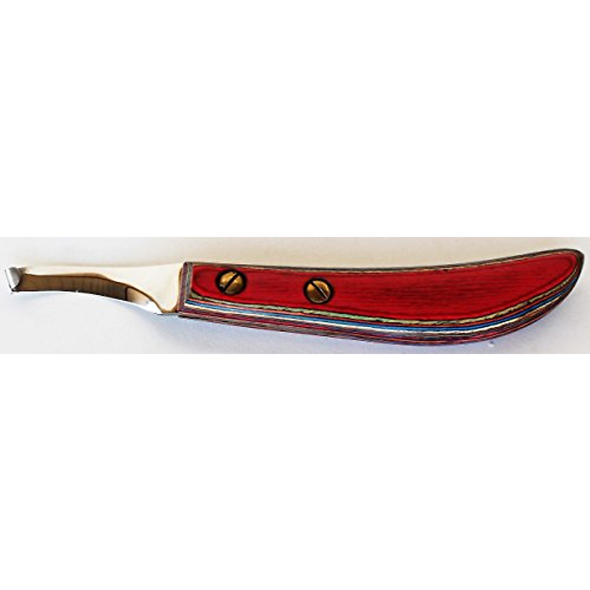 CHALLENGER Horse Farrier Hoof Grooming Curved Blade Right Handed Hoof Knife Wooden Handle 98433