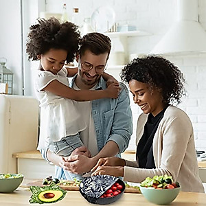 Beeswax Wrap, Beeswax Wraps For Food, Organic, Sustainable, Beeswax Food Wrap for Sandwich Storage, Reusable Beeswax Food Wrap 1L, 5M, 3S Flower Patterns Beeswax Paper, 9 Pack Set