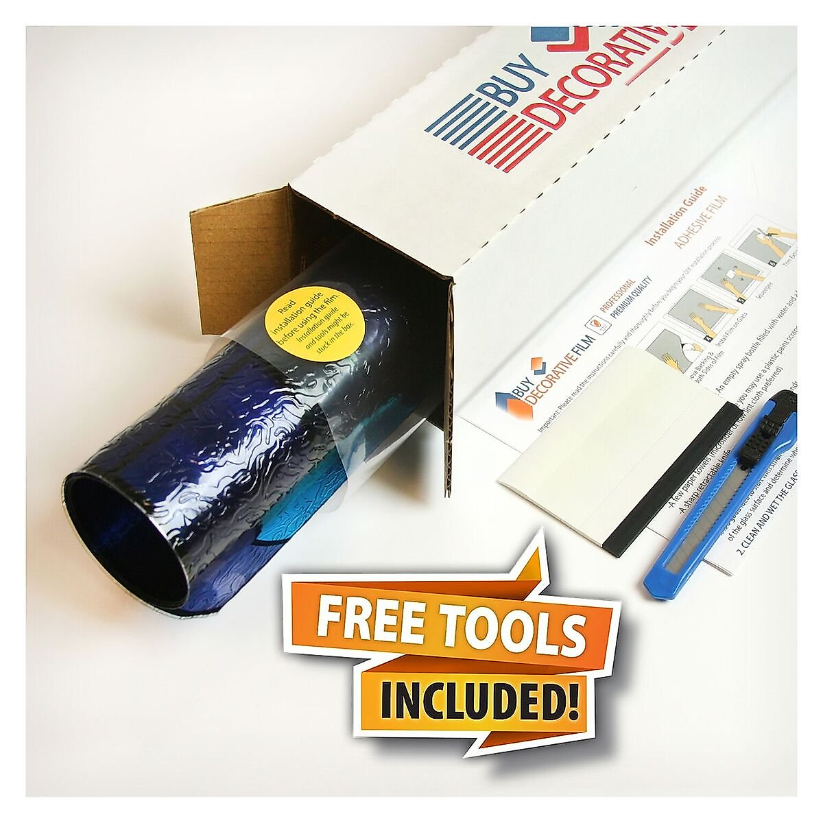 BDF 3ABST Window Film Abstract Stained Glass (36" X 59 1/2" (2 Continuous Patterns))