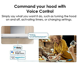 Samsung 30" Bespoke Smart Wall Mount Hood in Clean White, NK30CB600W12AA