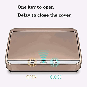 YIRENZUI 12 Liter Intelligent Trash Can Smart Sensor Recharge Dustbin Automatic Sensor Electric Waste Bin Home Rubbish Can for Bathroom Kitchen Garbage Ideal opening speed, away from bacteria and viru