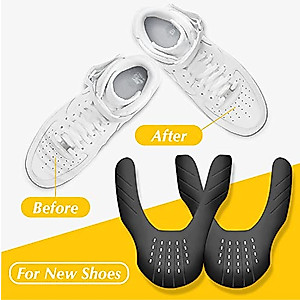 GORYGOLD 6 Pairs Crease Protector for Sneaker Shoes, No Crease Shoe Inserts Anti Crease Decreaser Guard, Women Size 7-12