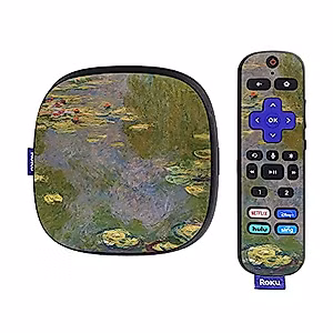MightySkins Skin Compatible with Roku Ultra HDR 4K Streaming Media Player (2020) - Water Lilies | Protective, Durable, and Unique Vinyl Decal wrap Cover | Easy to Apply | Made in The USA
