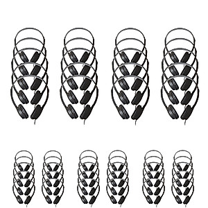 Soundnetic SN313 Classroom Over The Head Stereo Headphones with Leatherette Earpads, Black, Count of 100, Pack of 1