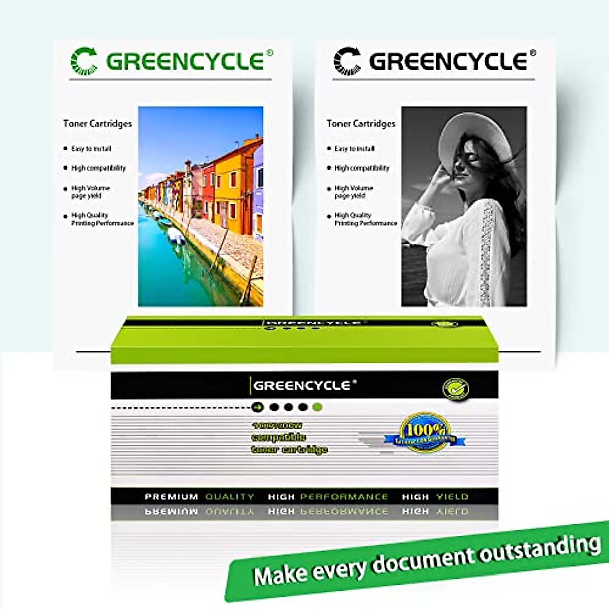 greencycle TN650 TN-650 Toner Cartridge Replacement Compatible for Brother DCP-8050DN DCP-8085DN HL-5340D HL-5350DN HL-5370DW MFC-8370 MFC-8480DN MFC-8880DN Series Printer (Black, 10 Pack)