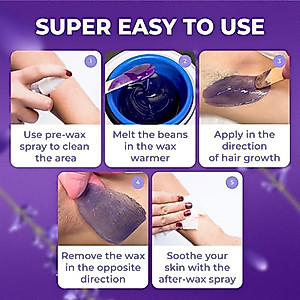 Bella Verde Wax Beans 2.2lb - Hard Wax Beads for Hair Removal - Brazilian Eyebrow Home Body Wax for Men Women - Hot Wax for Brazilian Body Legs Eyebrows Face Lips Armpits