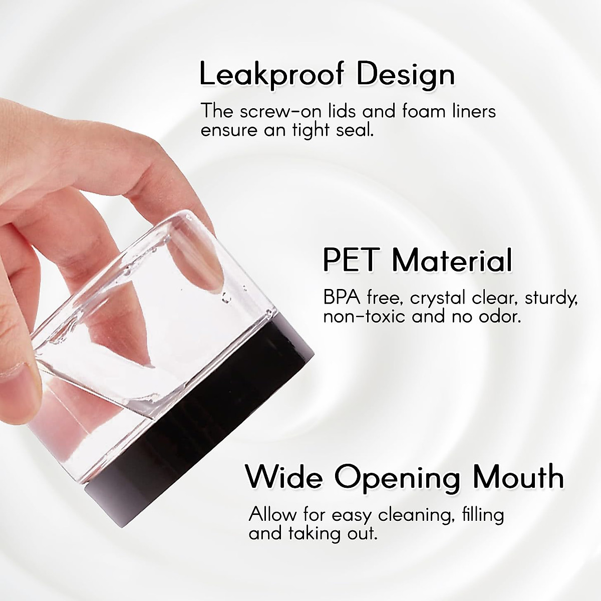 Qeirudu 4 oz Plastic Jars with Lids and Labels, 24 Pack BPA Free Empty Containers Clear Round Cosmetic Jars for Sugar Scrubs, Body Butter, Lotion, Creams