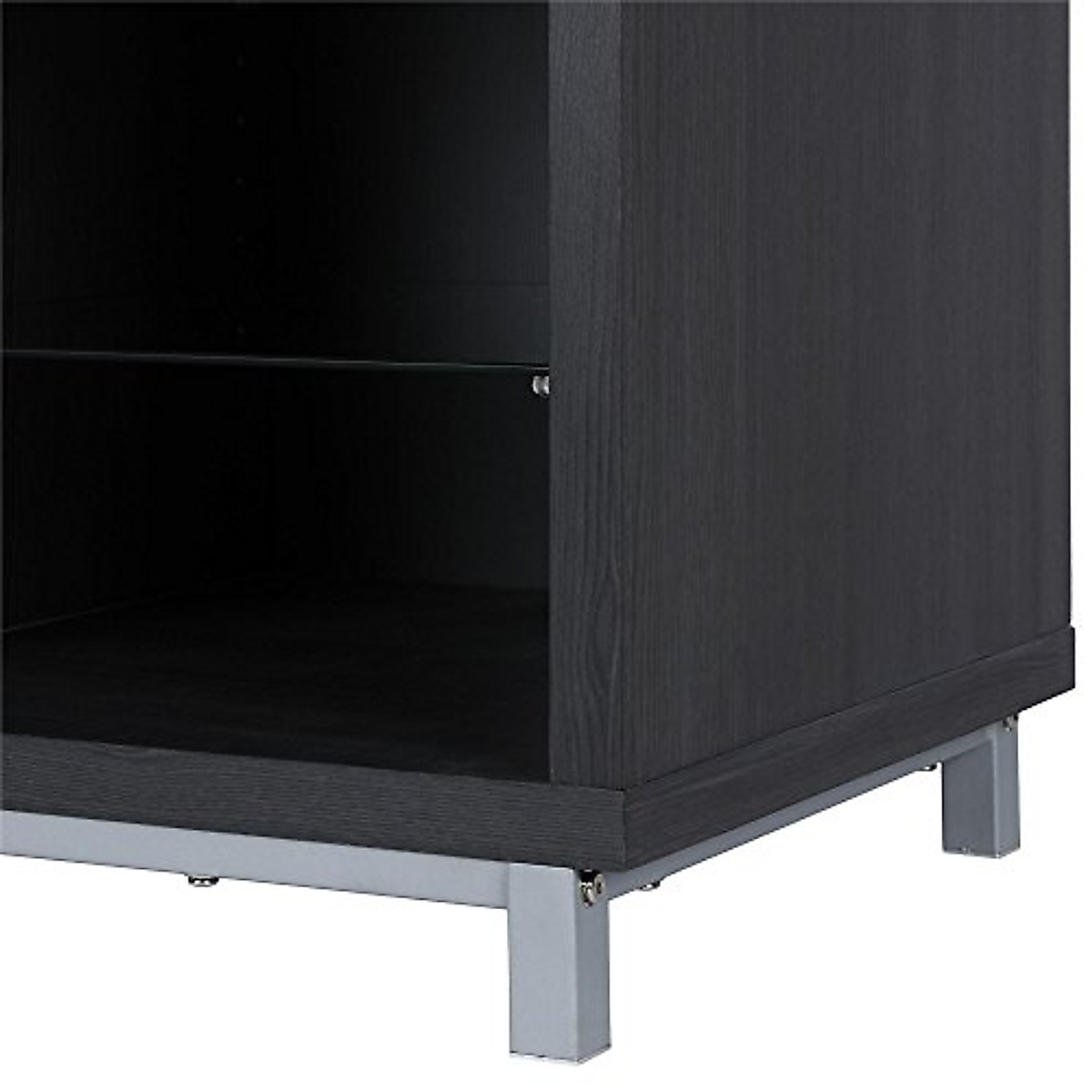 Ameriwood Home Lumina Fireplace Stand for TVs, up to 70", Black Oak