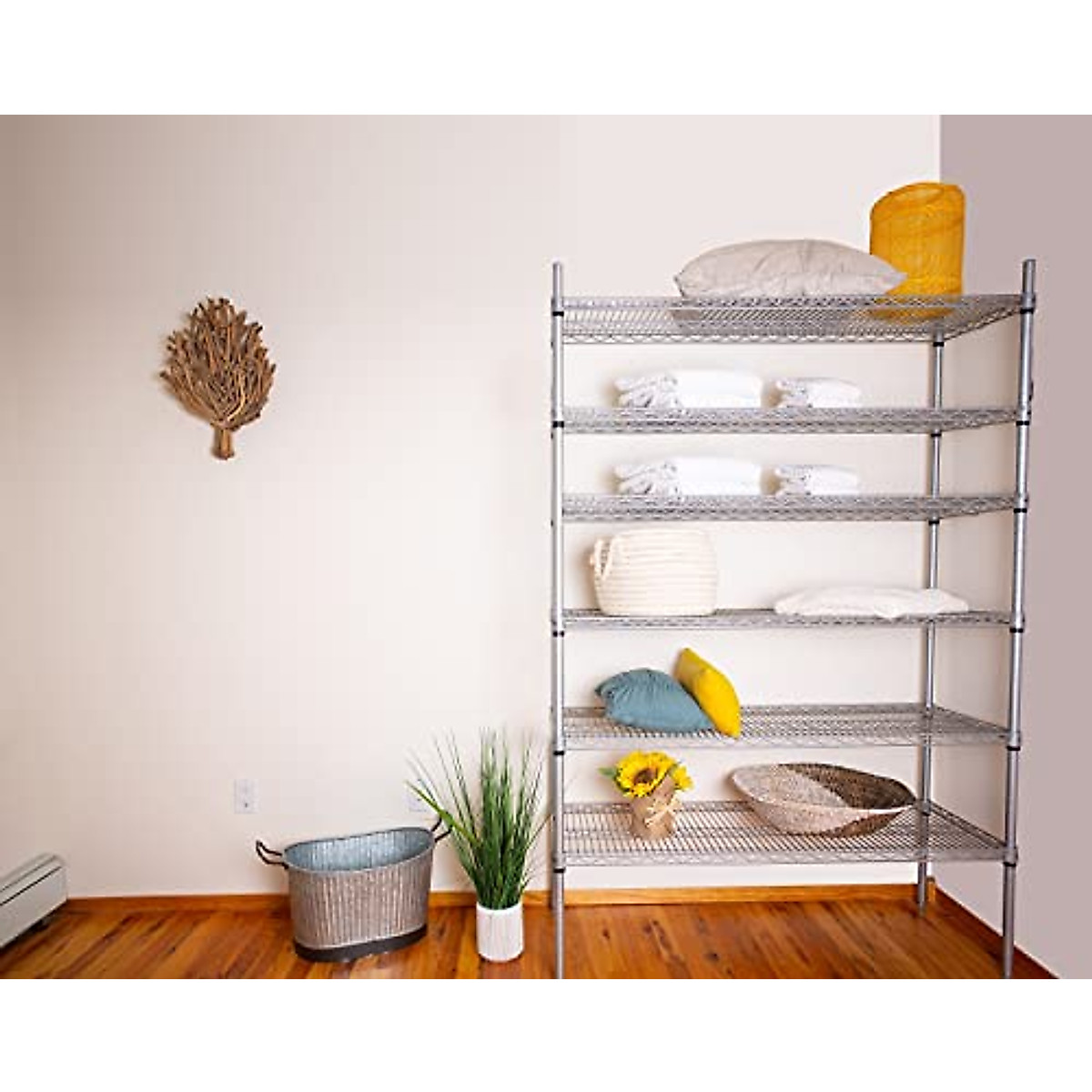 Omega 24" Deep x 36" Wide x 54" High 6 Tier Gray Starter Shelving Unit