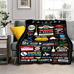 Friends Themed Fleece Blanket - Cozy Thermal Fleece Blanket Premium Flannel Fleece Throw Blanket Luxury Couch Throw Blanket for Bed Couch Car