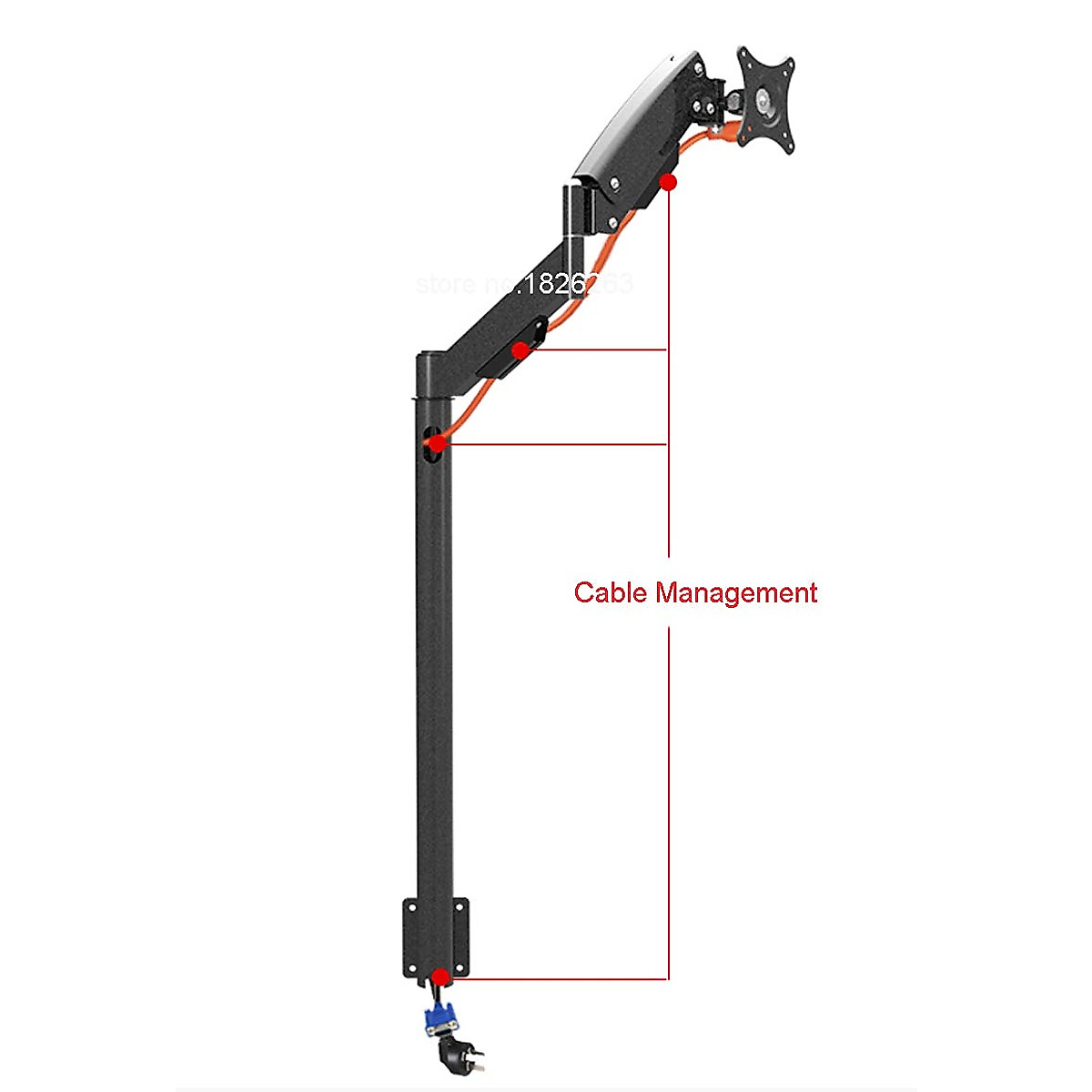 Premium Gas Spring Single Monitor Floor Stand - Adjustable Height, Sturdy TV Mount for 13-27 LCD Monitors - Holds up to 10kgs - Perfect PC Stand for Floor or Sofa Side