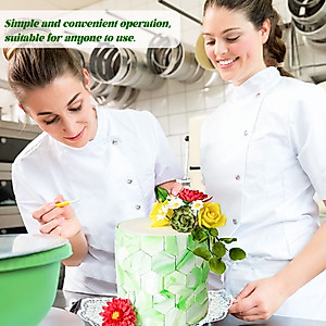 LaVenty 9 PCS Texture Mat Fondant Impression Mat Cake Border Decorating Tool Cake Mold Cookie Cutter Cake Fondant Cutter