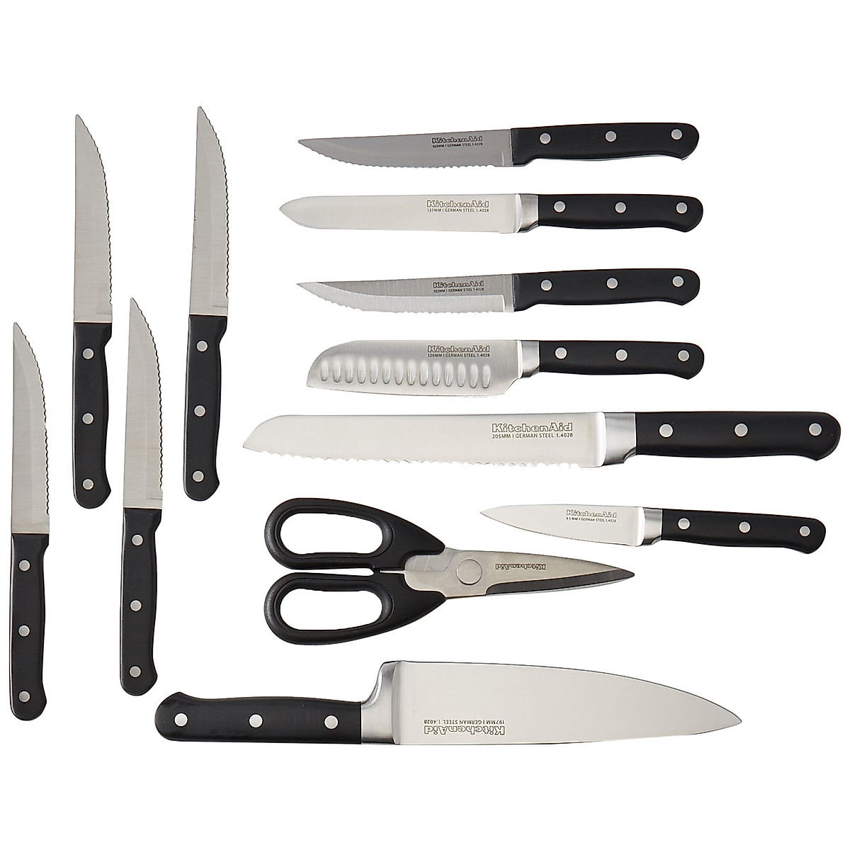 KitchenAid KKFTR14SL Classic Forged 14-Piece Triple Rivet Cutlery Set