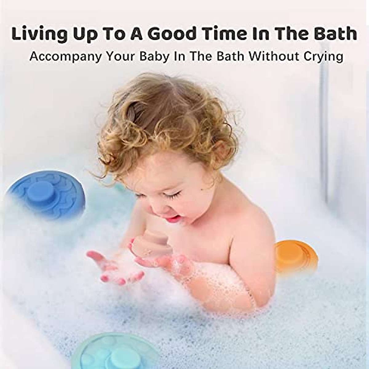 SYNPOS 6 PCS Baby Stacking Teething Toy, Stacking Nesting Toys, Soft Building Stacker Squeeze Toy, Baby Montessori Sensory Toys with Number, Fruit and Shape, Early Learning Toys for Toddlers 6 Months