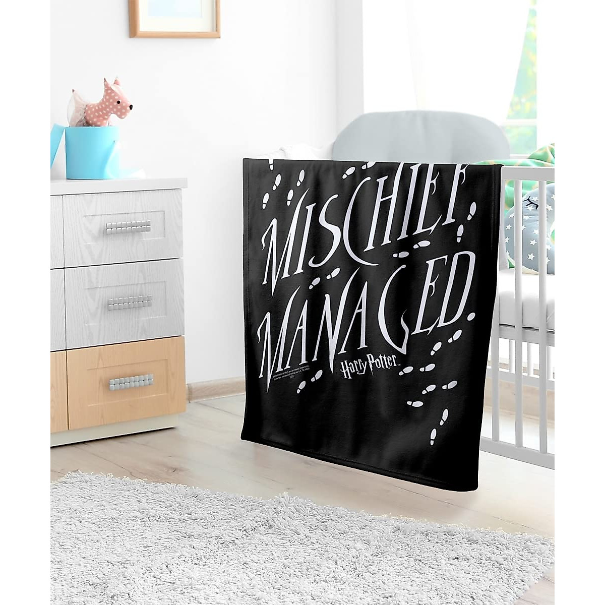 Harry Potter Lightweight Baby Blanket, 30"X40", Mischief Managed 4 Unisex for Infants Girls & Boys