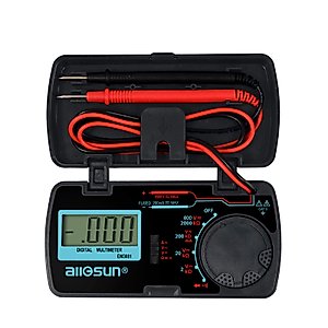 ALLOSUN Digital Multimeter/DMM/Multi Tester Amp/Ohm/Volt Meter/Diode and Continuity Test Pocket Size (EM3081)