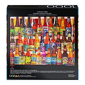 2-Pack of 1000-Piece Jigsaw Puzzles, for Adults, Families, and Kids Ages 8 and Up, Perfume Bottles and Craft Beer Bottles
