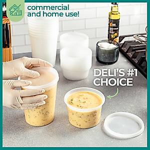 JoyServe Deli Food Containers with Lids - (48 Sets) 24-32 Oz Quart Size & 24-16 Oz Pint Size Airtight Food Storage Takeout Meal Prep Containers with 54 Lids, BPA-Free, Dishwasher, Microwave Safe