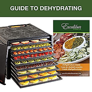 Excalibur 3900B Electric Food Dehydrator Machine with Adjustable Thermostat Accurate Temperature Control and Fast Drying, 600 W, 9 Trays, Black