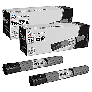 LD Products Compatible Konica Minolta TN-321K A33K130 Toner Cartridge Replacement Compatible with Bizhub: C224, C224e, C284, C284e, C364 & C364e (Black, 2-Pack)