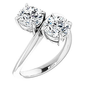 925 Silver,10K/14K/18K Solid White Gold Handmade Engagement Ring 3 CT Round Cut Moissanite Diamond Solitaire Wedding/Gorgeous Gift for/Her Wife Rings
