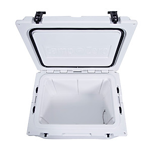 CAMP-ZERO 40L-42 Quart Hard Cooler Ice Chest, Perfect for Drinks, Beach, Picnics, Boating, Hunting, Camping and Travel with 4 Molded-in Cup Holders and Comfort Grip Handles