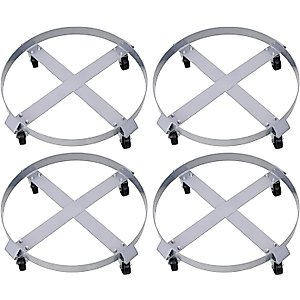 55 Gallon Drum Dolly,Heavy Duty 1000lbs Load Capacity, Barrel Dolly Cart Drum Caddy, Non Tipping Hand Truck Dollies with Steel Frame 4 Swivel Casters Wheel, for Warehouse Drum Handling (4 PCS)