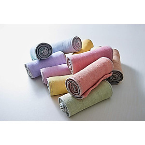 Charcoal-Infused Fitness Sports Towel, Naturally Anti-Odor and Absorbent, 6 x 42 in - Pistachio x Gray