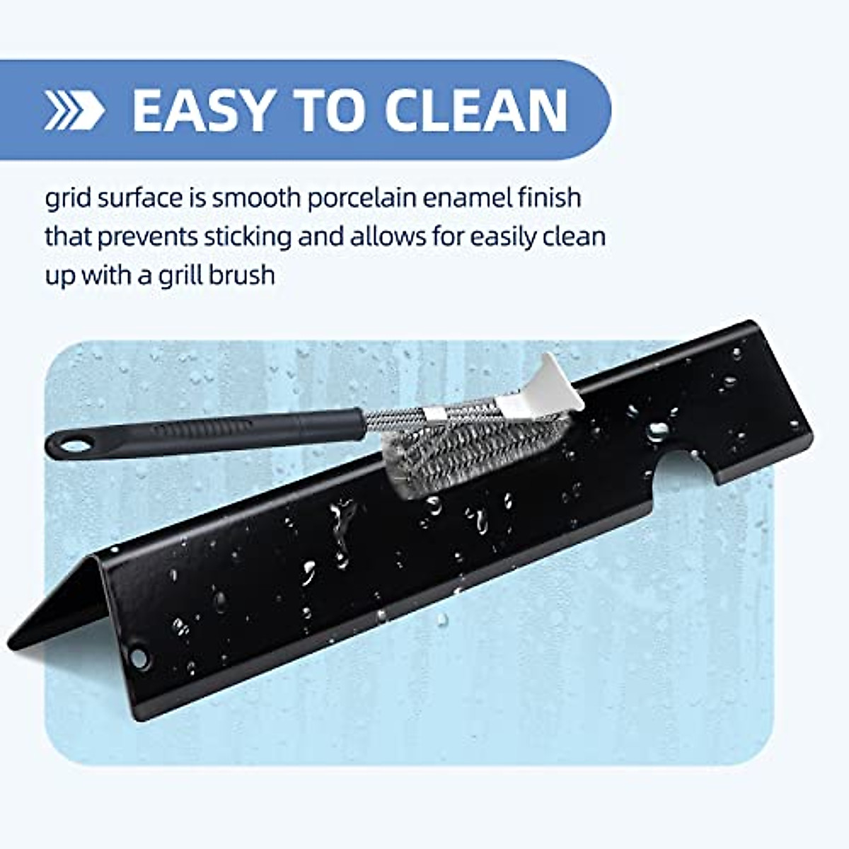 OTAMECE Heat Shield Gas Grill Replacement Parts for Weber Genesis II 200 Series E210 S210 LX E240 LX S240, Set of 2+3 Pack Flavorizer Bars