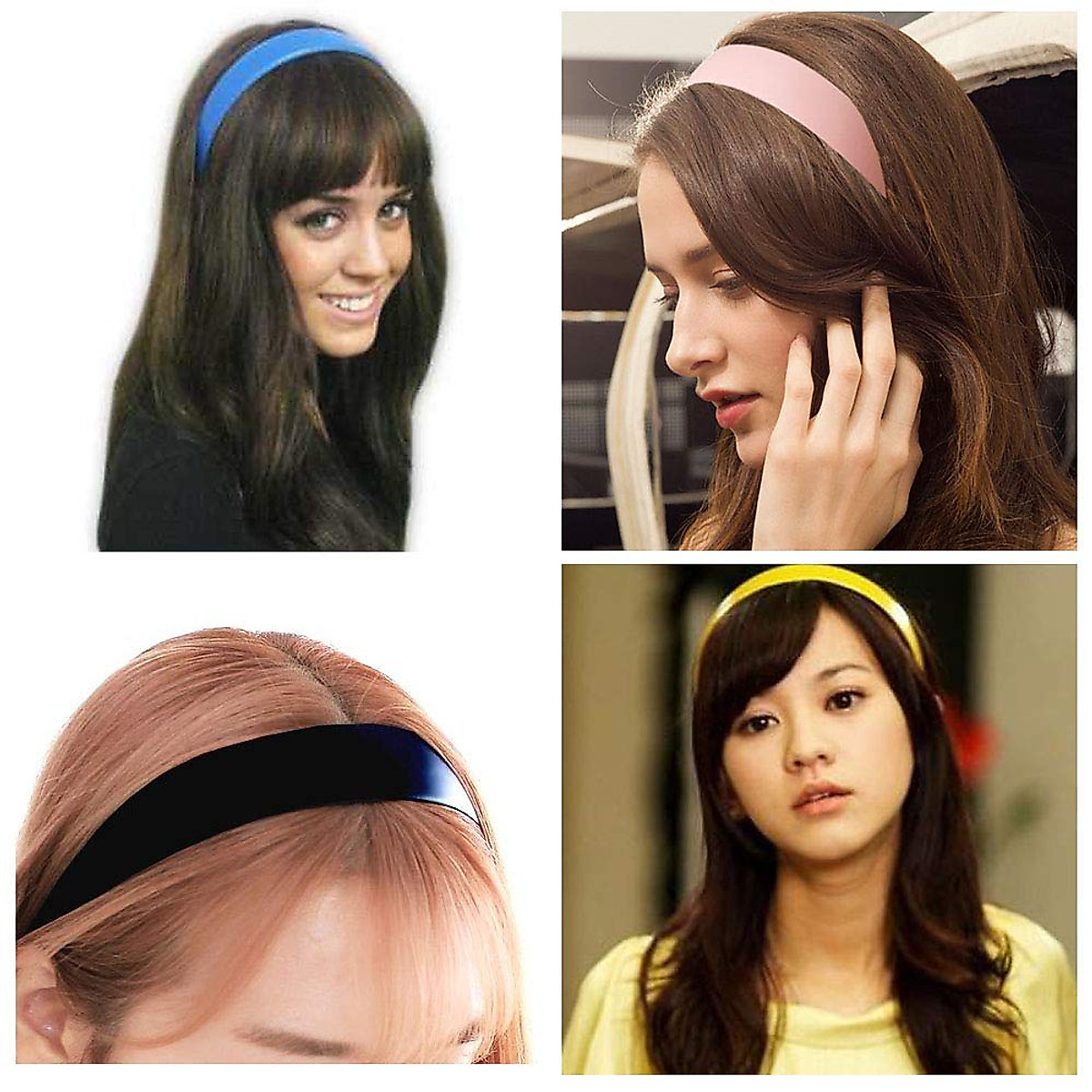 12pcs Women Plastic Headbands 25mm Wide Headband with Teeth for Girls Kids Teens Women by Yazon …