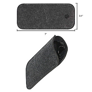 JAVOedge [5 PACK], Soft Felt Slip In Pouch Case for Sunglasses, Reading Glasses Multi Colors, MicroFiber Cloth