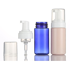 2PCS 100ml Cobalt Blue Refillable Empty Foam Pump Bottles Small Foaming Soap Dispenser for Hand Soap Lash Cleanser Shampoo Liquid 3.4oz