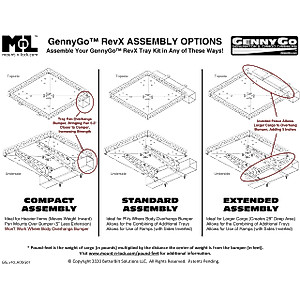Mount-n-Lock GennyGo RevX2 RV Bumper-Mounted Generator & Cargo Carrier Tray Kit (1GGKS, Steel)