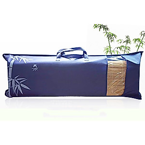 Summer Sleeping mat, 3-Piece Bamboo mat King mat Double-Sided Folding Air Conditioning mat Queen-A 150x195cm(59x77inch)