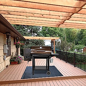 ZJYWSCH Under Grill Mat 36x56 inch Fireproof for Fireplace Fire Pit Smoker Grill Mats for Outdoor Grill Deck Protector BBQ Mat for Under BBQ Grill Pad Waterproof