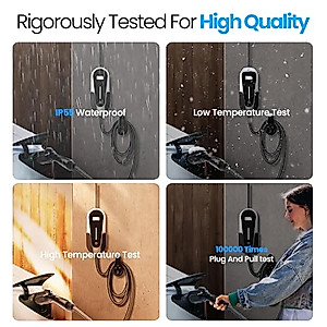 Vschnel Level 2 EV Charger, 16A 110-240V 17ft Portable Electric Vehicle Charger, NEMA 6-20 with NEMA5-15 Adapter Plug for J1772 Electric Cars