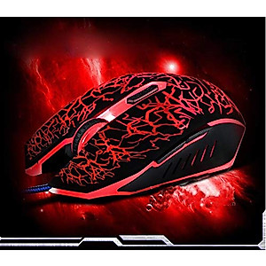 Professional Colorful Backlight 4000DPI Optical Wired Gaming Mouse