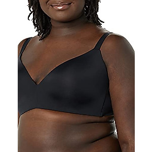 Amazon Essentials Women's Wireless Lightly Lined Bra, Pack of 2, Black/Soft Petal, 40B