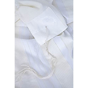 Tallit Prayer Shawl Cotton Kosher Tallit Gadol Tzitzit for Prayer Wash & Iron Gift Bar Mitzvah