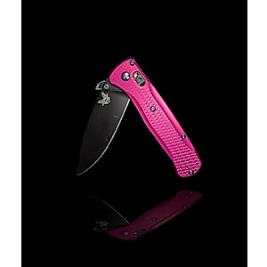 Hot Pink, Diamond, Billet Aluminum, Full Size Bugout, Scales, Gift for dad, Everyday Carry Knife Scales