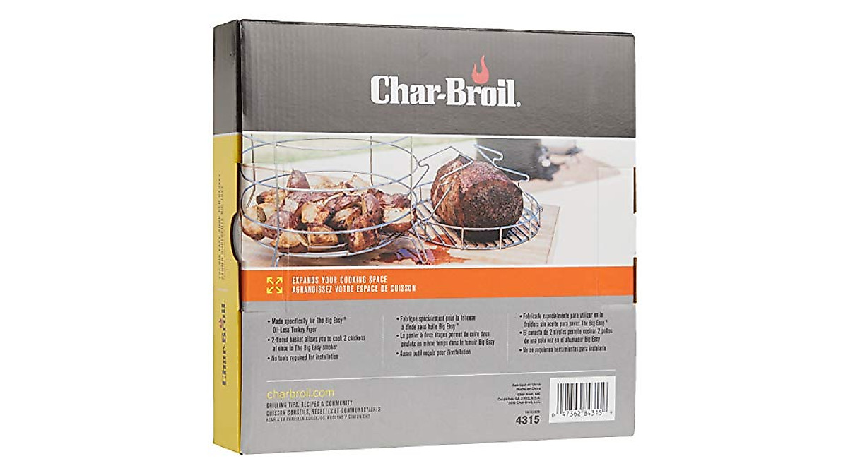 Char-Broil The Big Easy Bunk Bed Basket - Expand Cooking Space