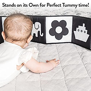 Spiggly Black and White High Contrast Soft Baby Book – Newborn Toy for 0-3 Months Visual and Brain Development – Infant Tummy Time Toy – Sensory Toy for Babies 0-6 Months