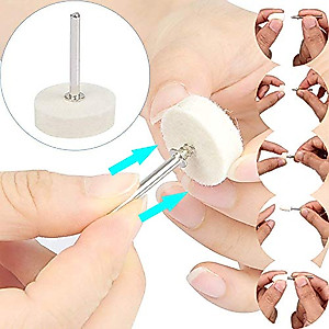 Polishing Buffing Wheel for Dremel Polishing Kit,Point & Mandrel Kit,for Dremel Rotary Tools - Accessories Kit Fit - 1/8 Inch Shank（111Pcs）