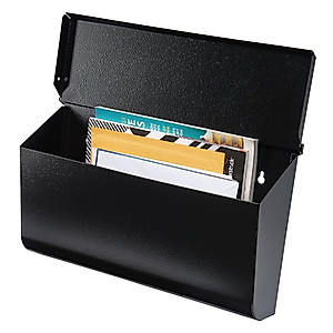 Gibraltar Mailboxes Woodlands Medium Capacity Galvanized Steel Black, Wall-Mount Mailbox, L4010WB0,Textured Black