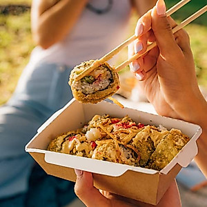 Sushi Making Kit, Sushi Roller Set, All in One Sushi Maker Kit, with Bamboo Rolling Mat, Sushi Bazooka, Chopsticks Holders, Rice Paddle, Avocado Slicer for Beginners, Kids, Family, Friends, Home