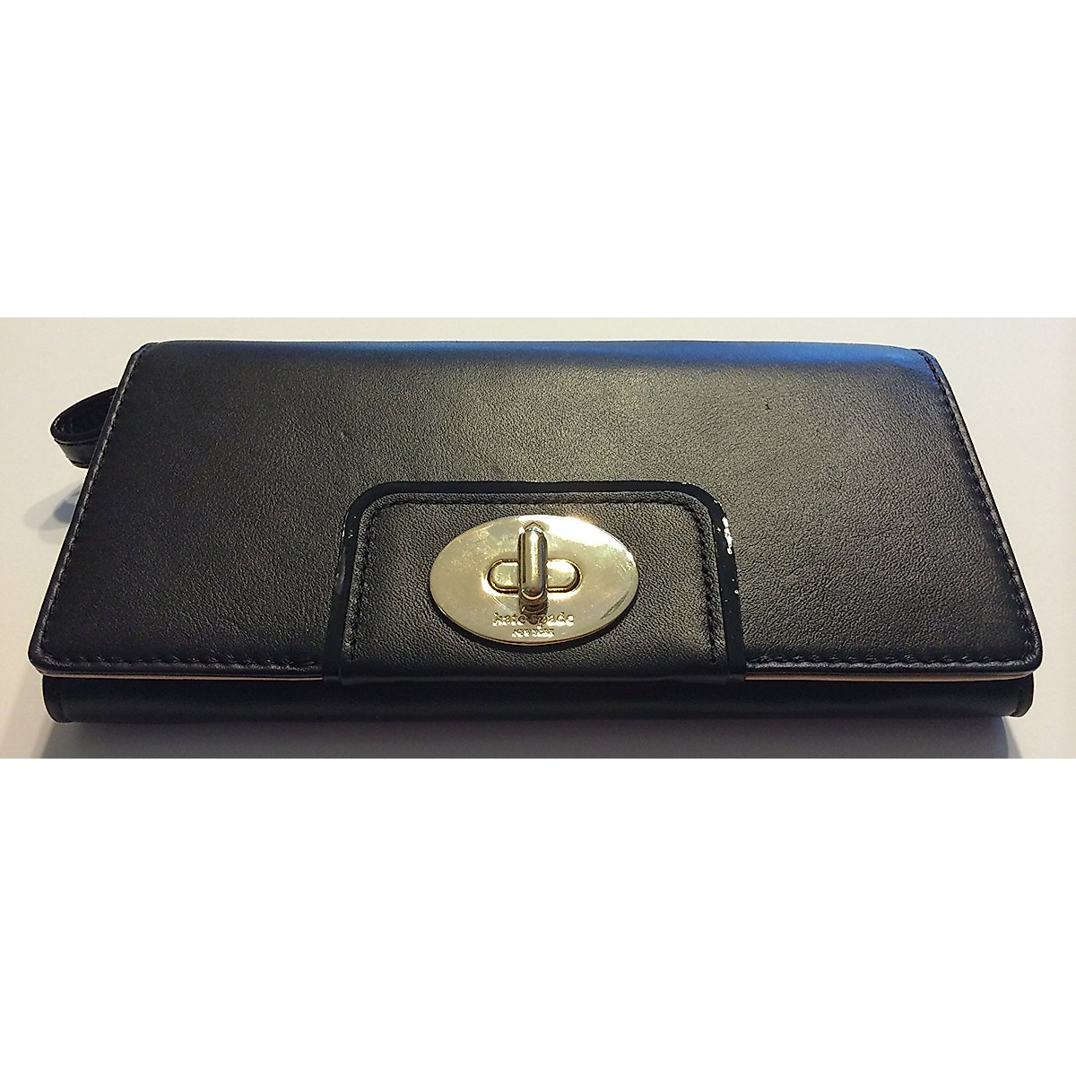 Kate Spade Hampton Road Turnlock Mara Clutch Wallet WLRU1481 Black