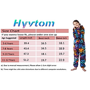 Kids Hooded Onesie Pajamas Soft Flannel Cosplay Halloween Pajamas Costume Gift for Girls Boys 5-6 Years
