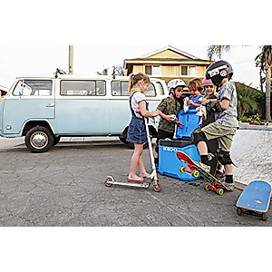 Igloo Latitude 60qt Roller Cooler, Fiesta Blue/Obsidian Gray