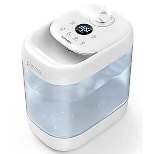 Homvana Humidifiers for Bedroom, 5L Super Easy to Clean Top Fill Auto Adapt Cool Mist Humidifier for Bedroom Plants Baby Kids for Home (Never Leaking Design), Quiet 40H Runtime, Essential Oil Diffuser